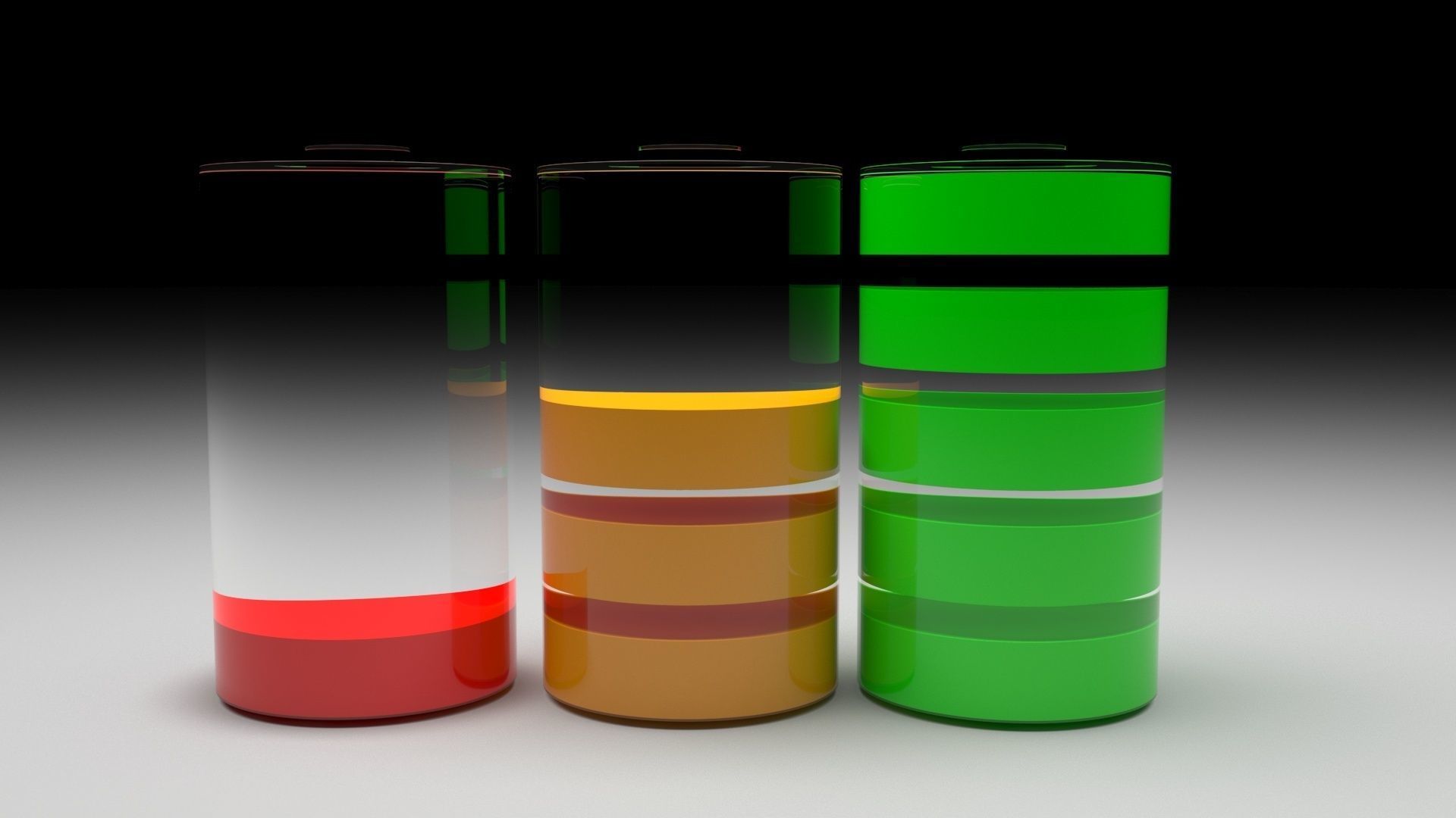 Battery Icons Set 3D model | CGTrader