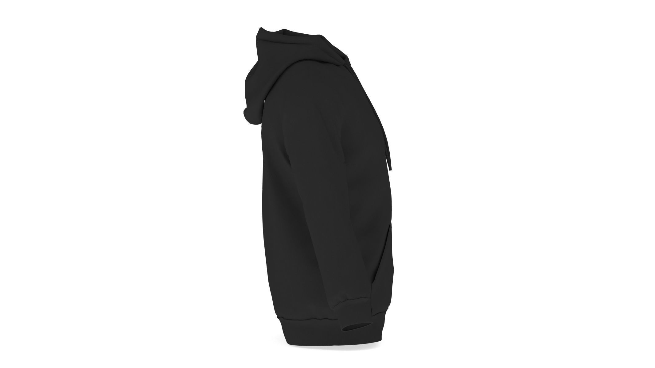 3D model Hoodie Generic Black VR / AR / low-poly | CGTrader