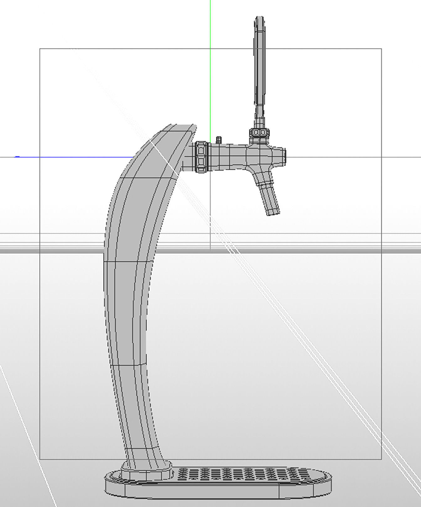 Modern Beer Draught Tap 3D model | CGTrader