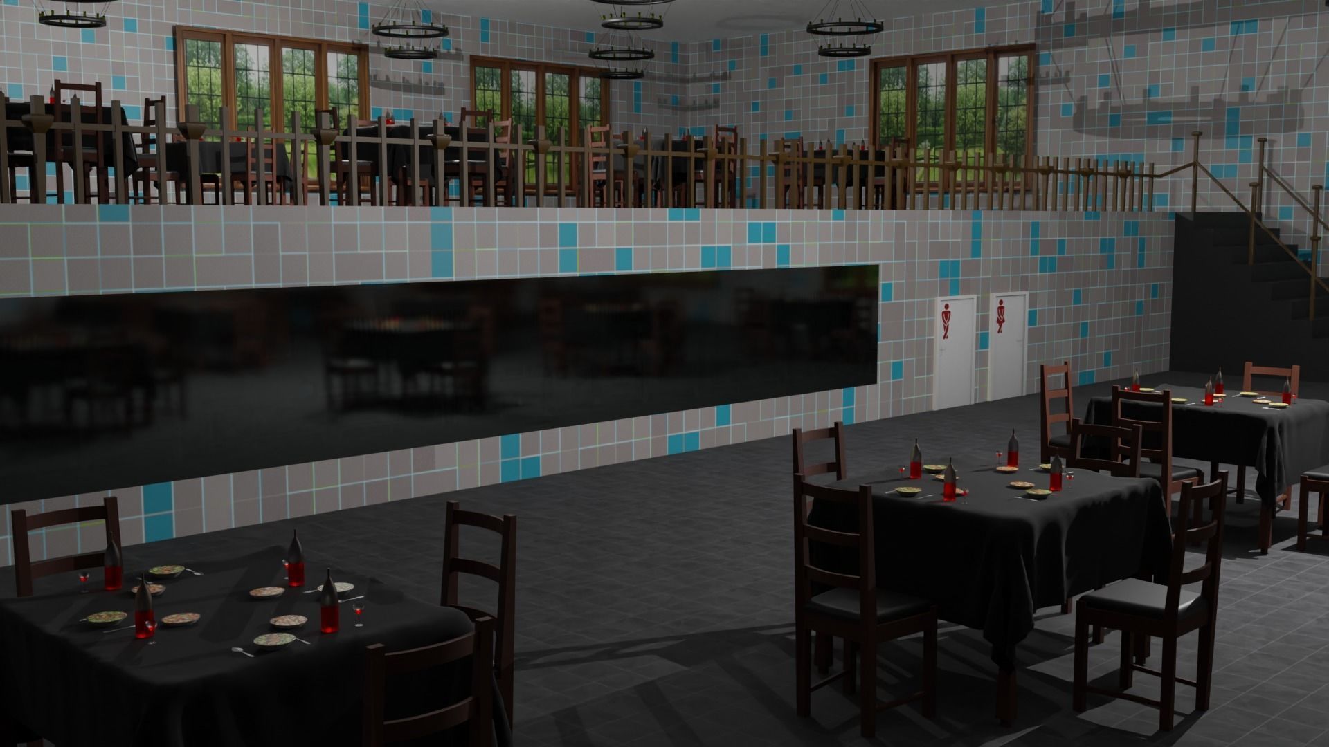 3D model Restaurant VR / AR / low-poly | CGTrader