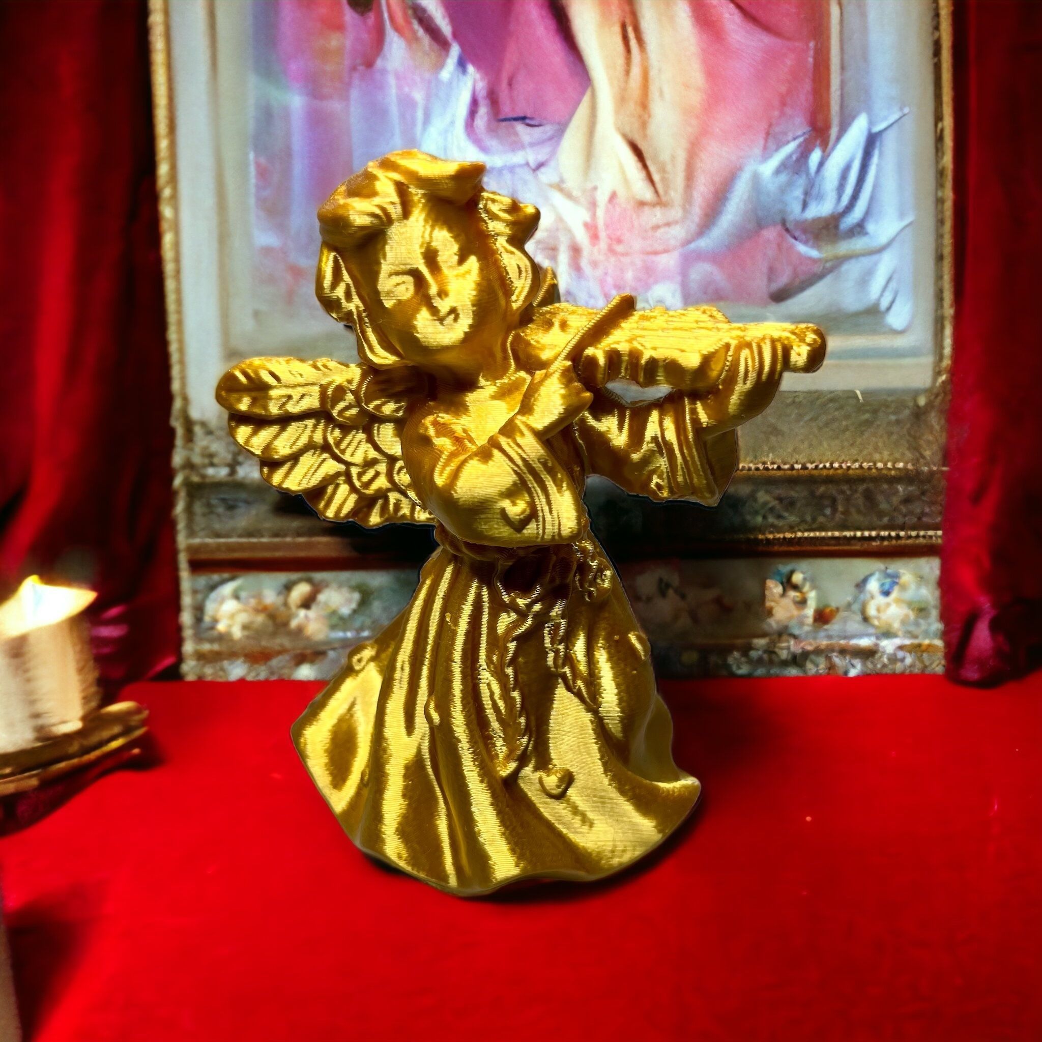 Angel with a violin 3d print 3D model 3D printable | CGTrader