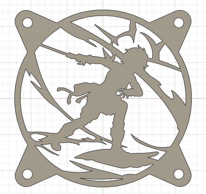 Genshin Impact Bannett PC fan cover 3D model 3D printable | CGTrader