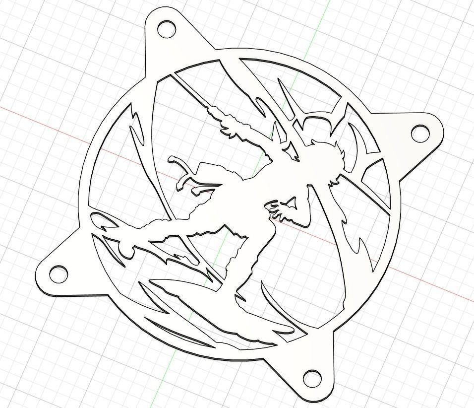 Genshin Impact Bannett PC fan cover 3D model 3D printable | CGTrader