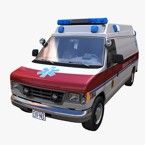 3D model 90s ambulance car VR / AR / low-poly | CGTrader