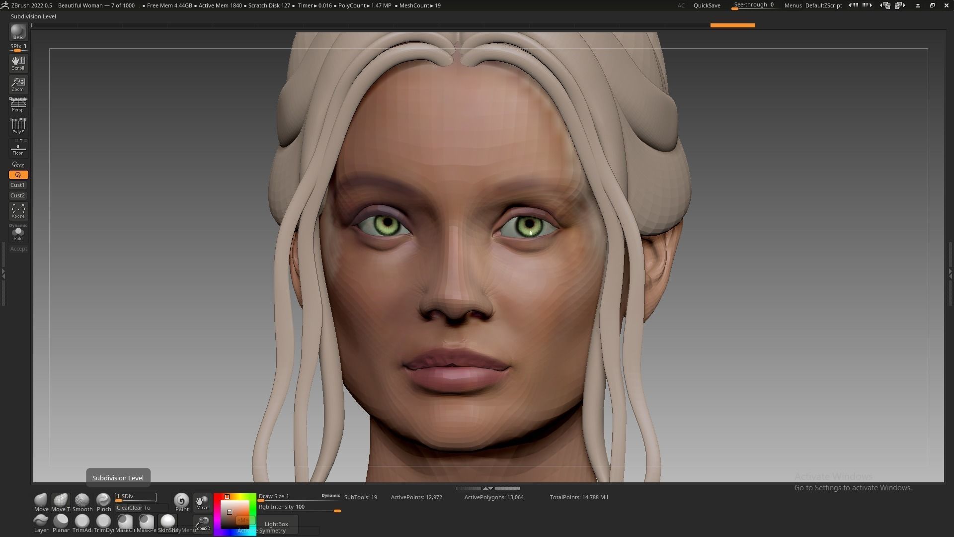Ciri Witcher inspired Realistic Beautiful Woman Girl Head Female 3D ...