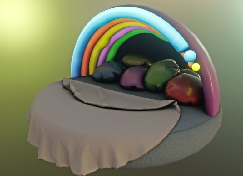 3D model Rainbow Sofa VR / AR / low-poly | CGTrader