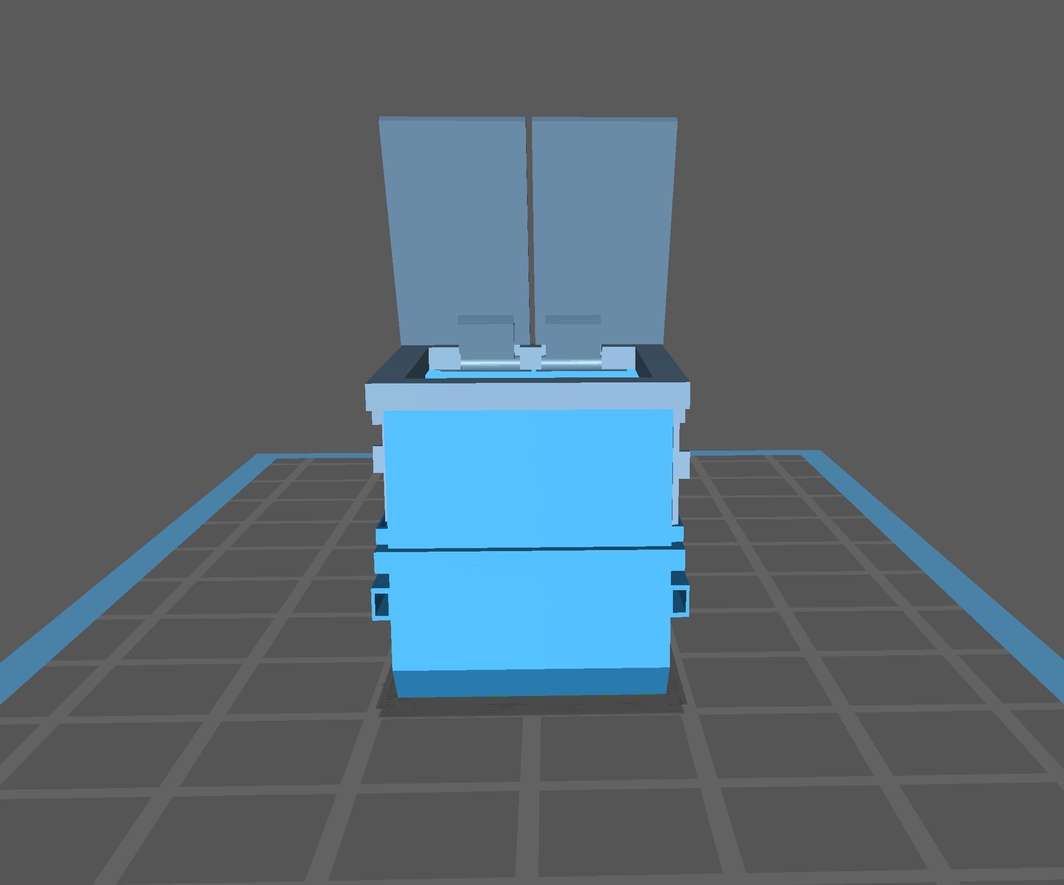 Dumpster with Swinging Top Lid and Sliding Side Doors free 3D model 3D ...