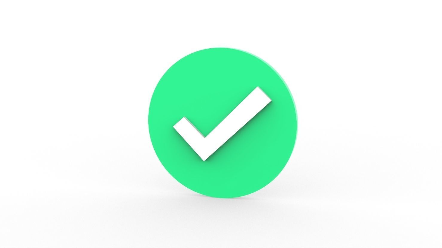 Check Mark icon v002 3D model | CGTrader