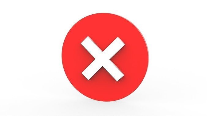 Cross Mark icon v002 3D model | CGTrader