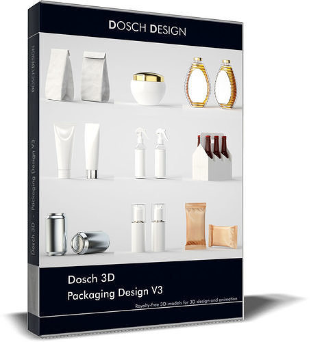 DOSCH 3D - Packaging Design V3 3D model | CGTrader