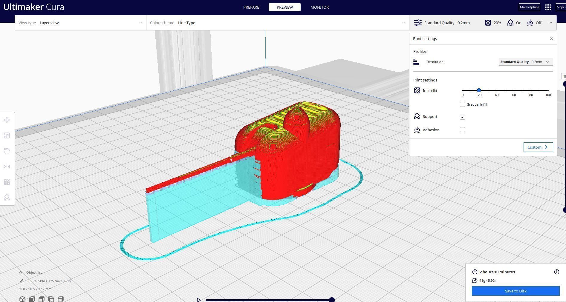 T25 Naval Gun 3D model 3D printable | CGTrader