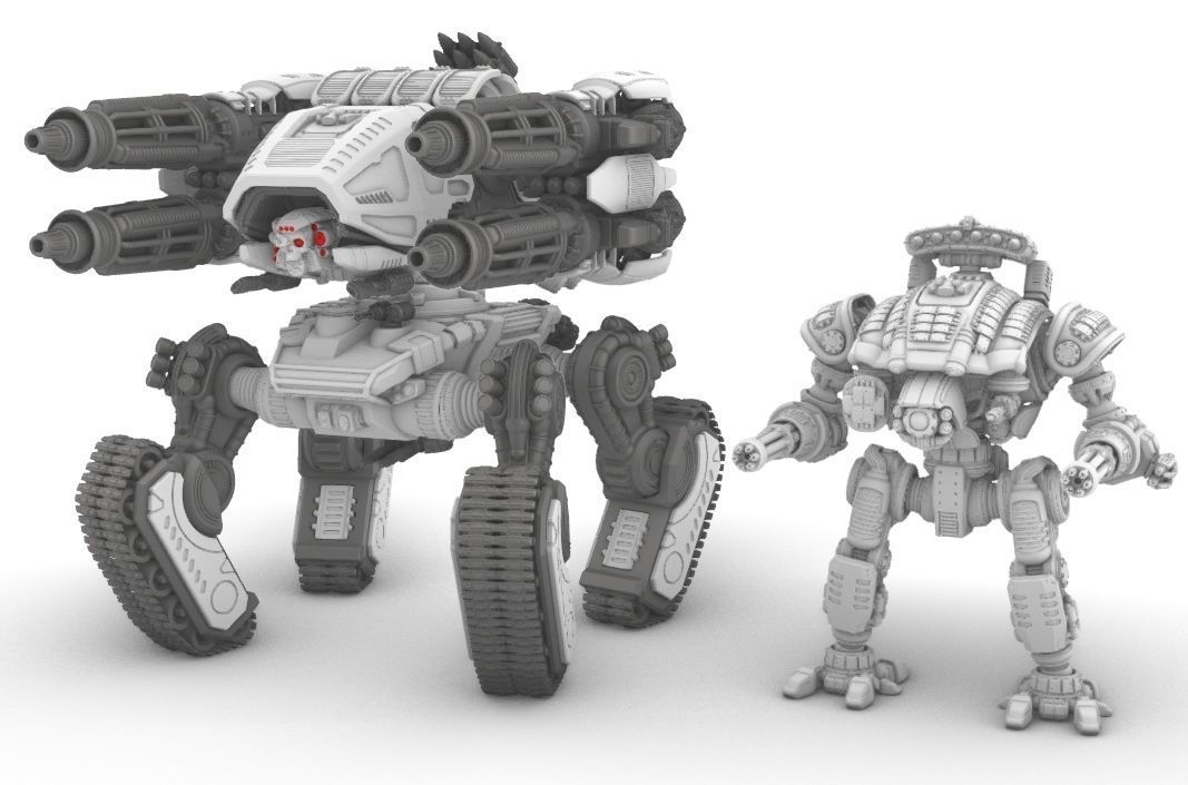 Project Gigante B - 28mm Super Heavy Fire Support Mech 3D model 3D ...