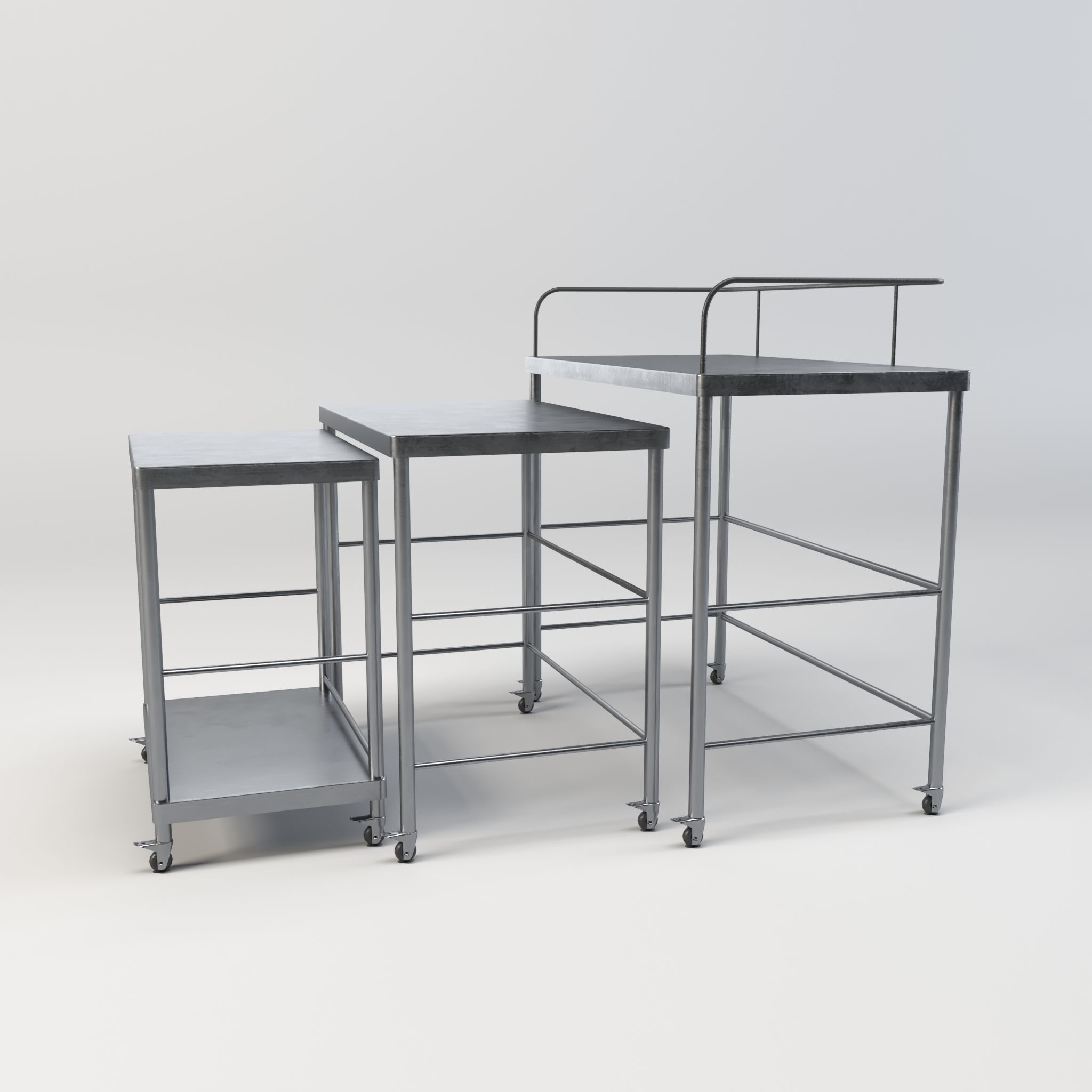 3D model Hospital trolly -Medical instrument trolly VR / AR / low-poly ...