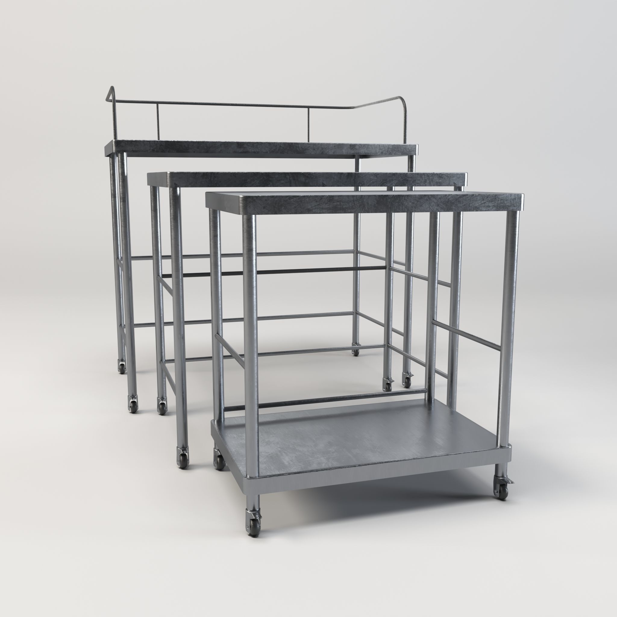 3D model Hospital trolly -Medical instrument trolly VR / AR / low-poly ...