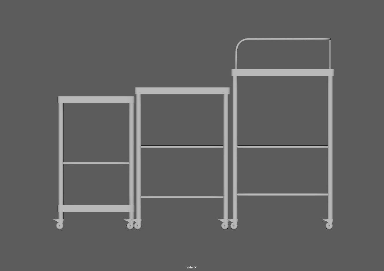 3D model Hospital trolly -Medical instrument trolly VR / AR / low-poly ...