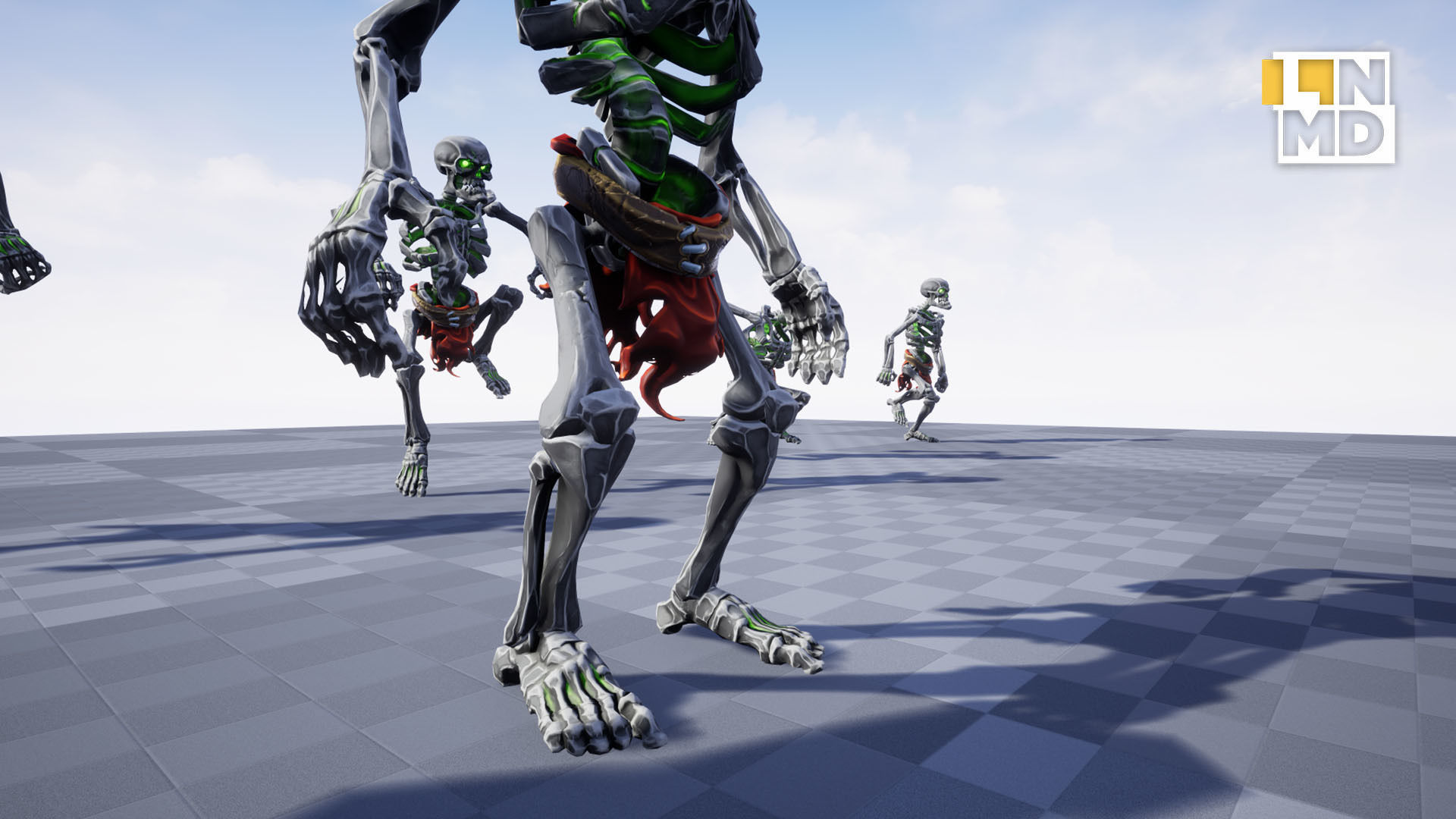 3D model Game ready Skeleton character with 24 animations VR / AR / low ...