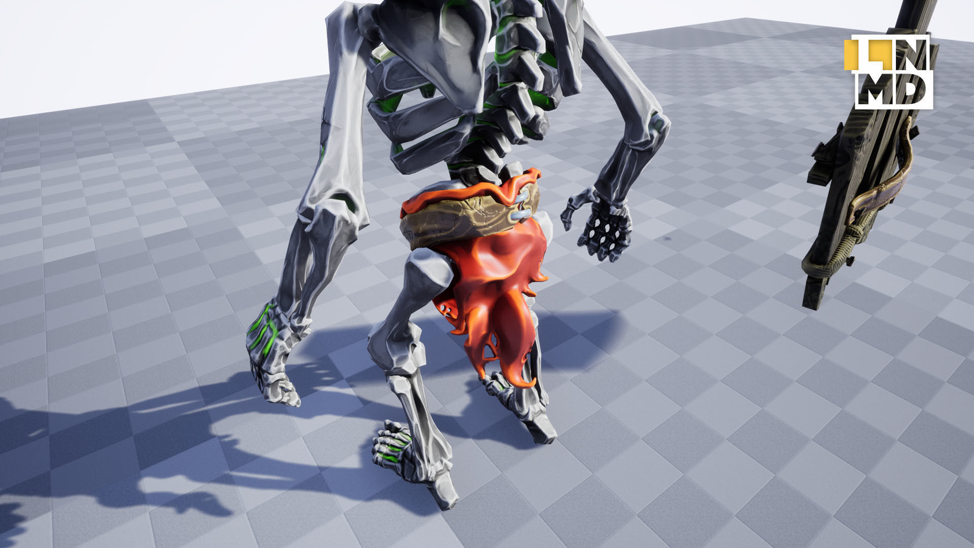 3D model Game ready Skeleton character with 24 animations VR / AR / low ...