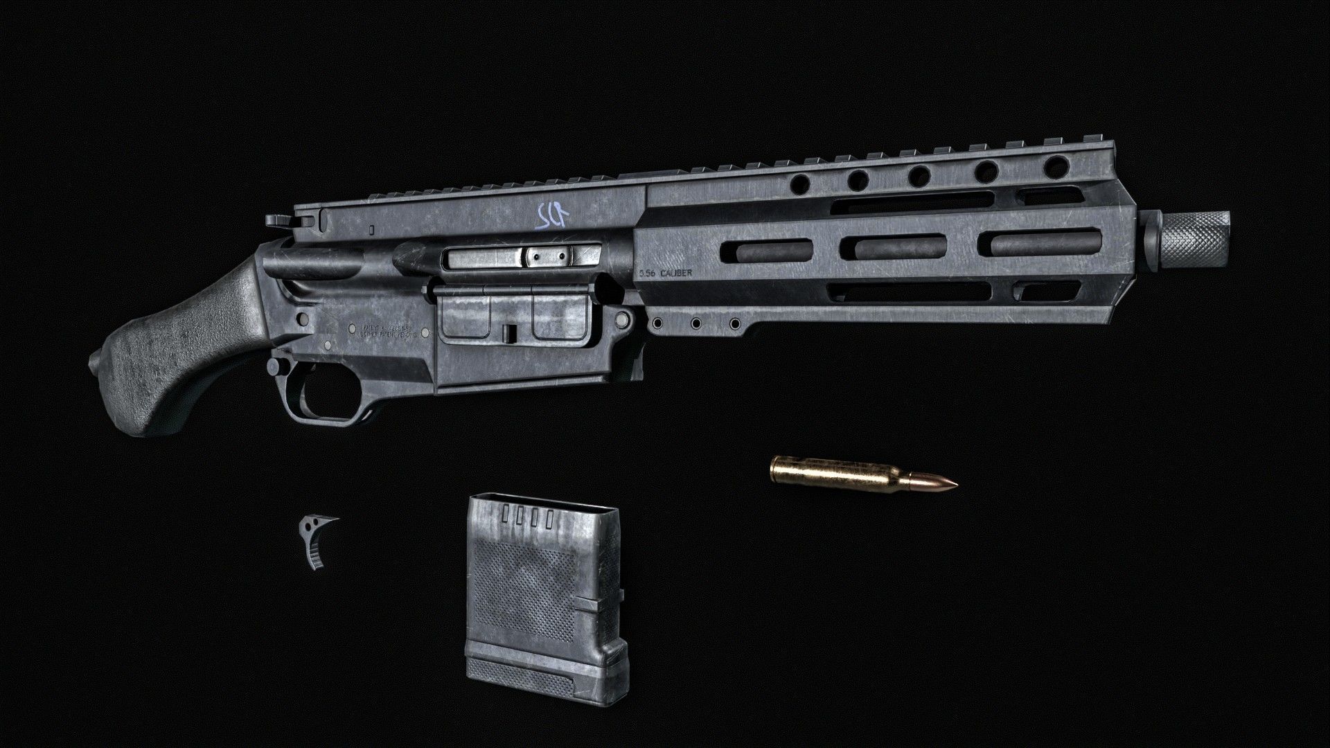 3D model SCR RAIDER PISTOL VR / AR / low-poly | CGTrader