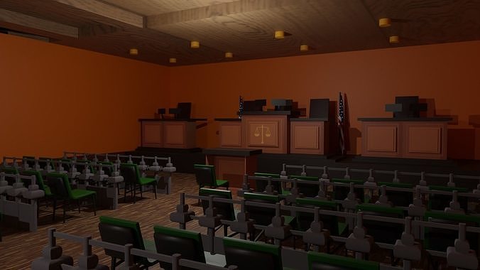 3D model Court Room VR / AR / low-poly | CGTrader