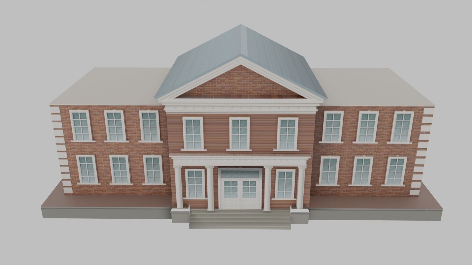 3D model School Building VR / AR / low-poly | CGTrader