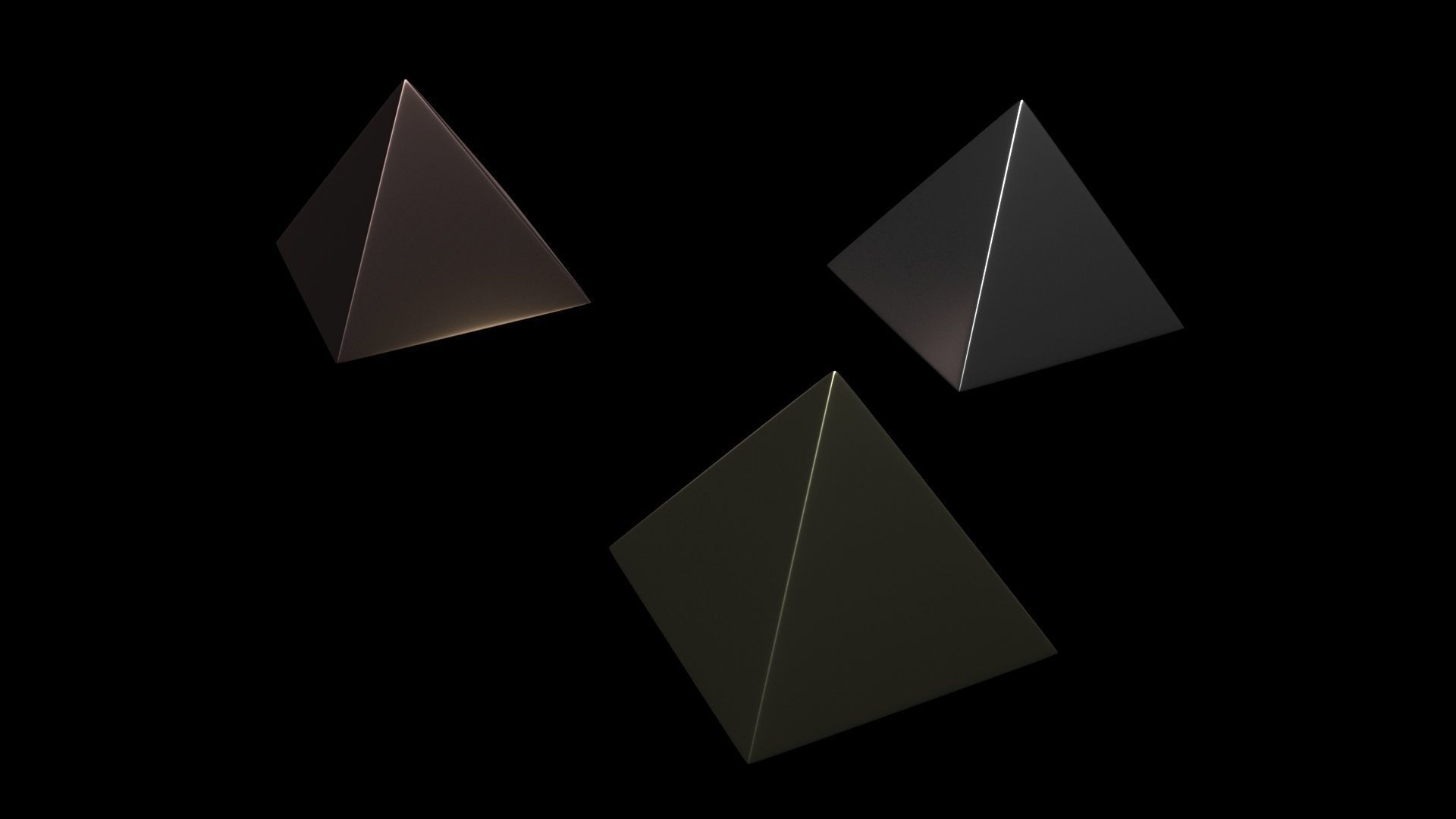 3D Print Ready Metal Pyramids 3D model 3D printable | CGTrader