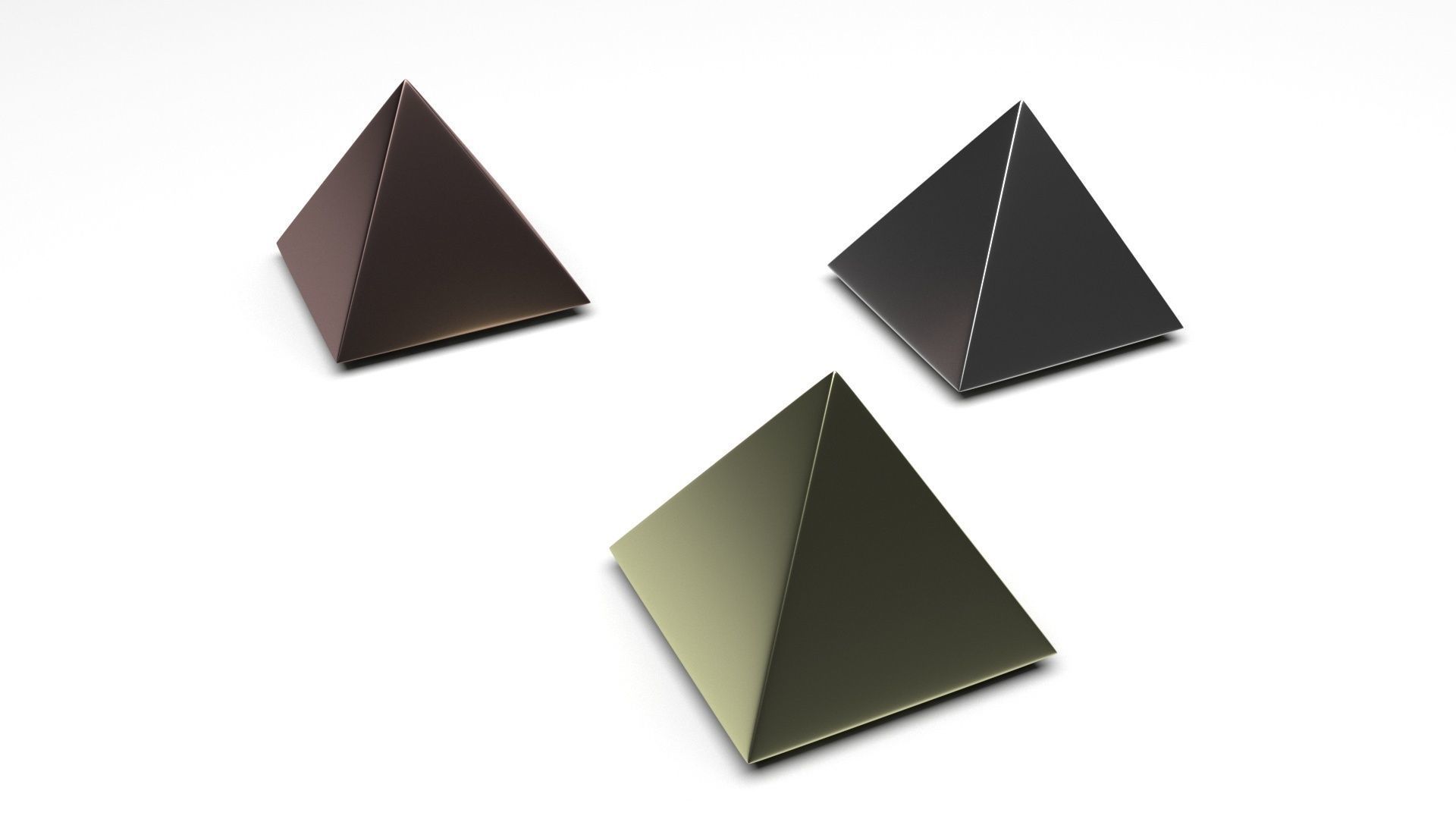 3D Print Ready Metal Pyramids 3D model 3D printable | CGTrader