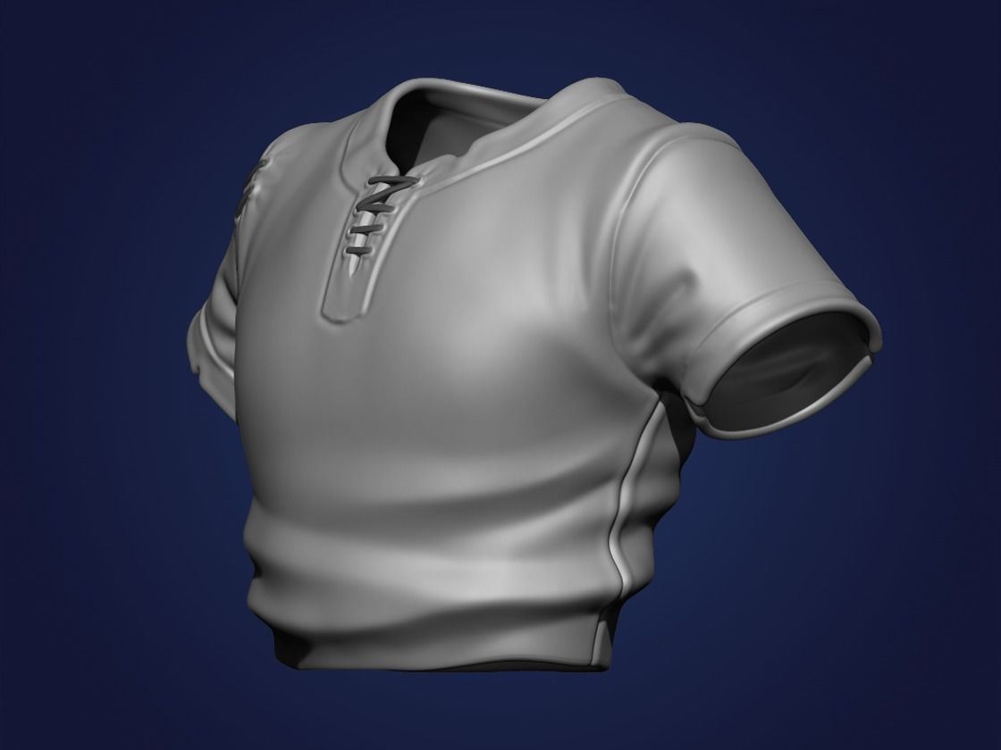 Stylized Villager Shirt 3D model | CGTrader