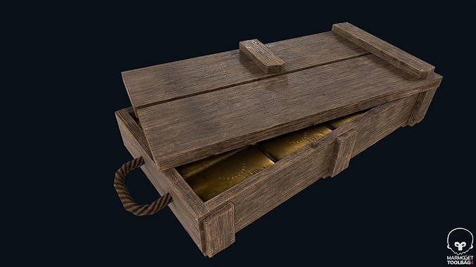 3D model Gold Bar Crate VR / AR / low-poly | CGTrader