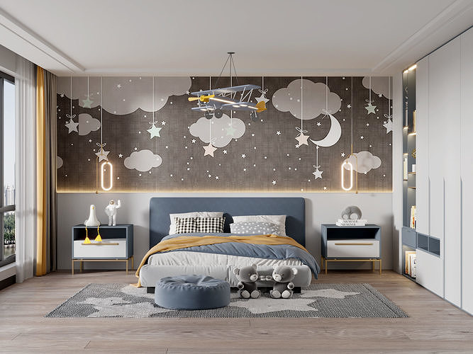 Room Modern Boys 3D model | CGTrader