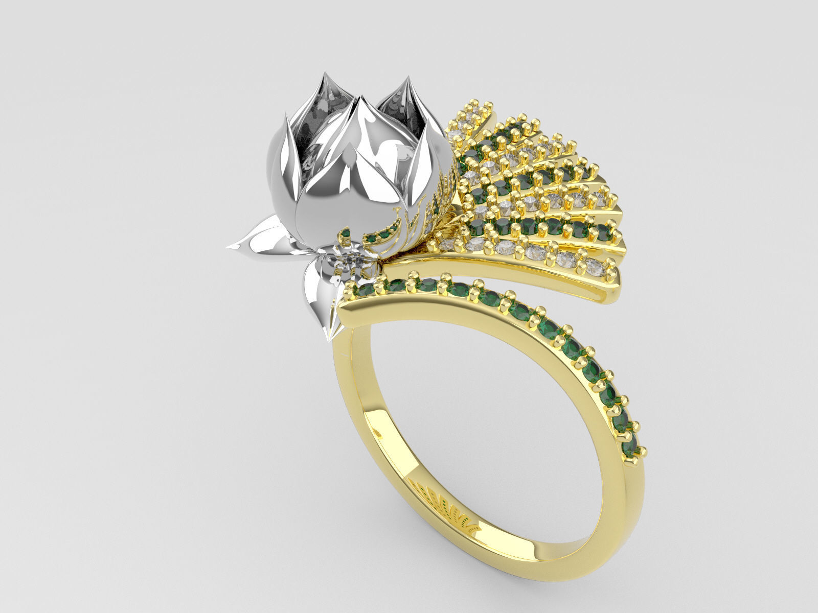 Anillo tulipan 3D model 3D printable | CGTrader