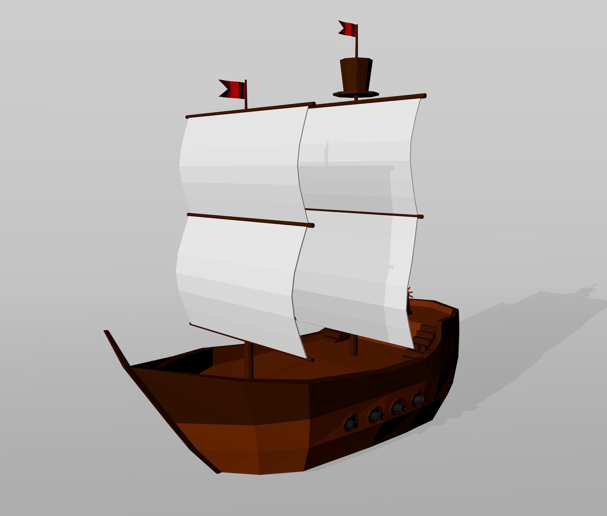 3D model Boat low poly set VR / AR / low-poly | CGTrader