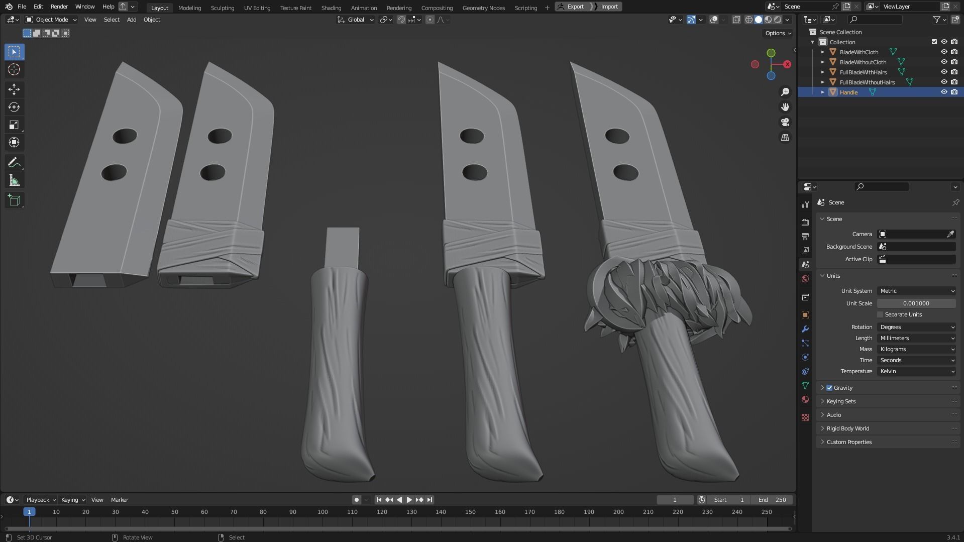 Jujutsu Kaisen Slaughter Demon Blade for Cosplay 3D model 3D printable ...