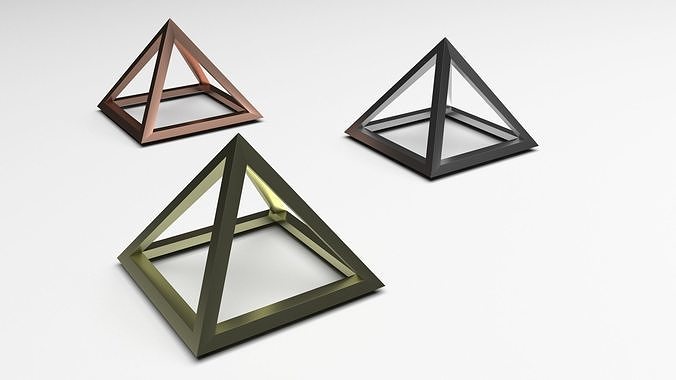3D Print Ready Metal Latticed Pyramids 3D model 3D printable | CGTrader