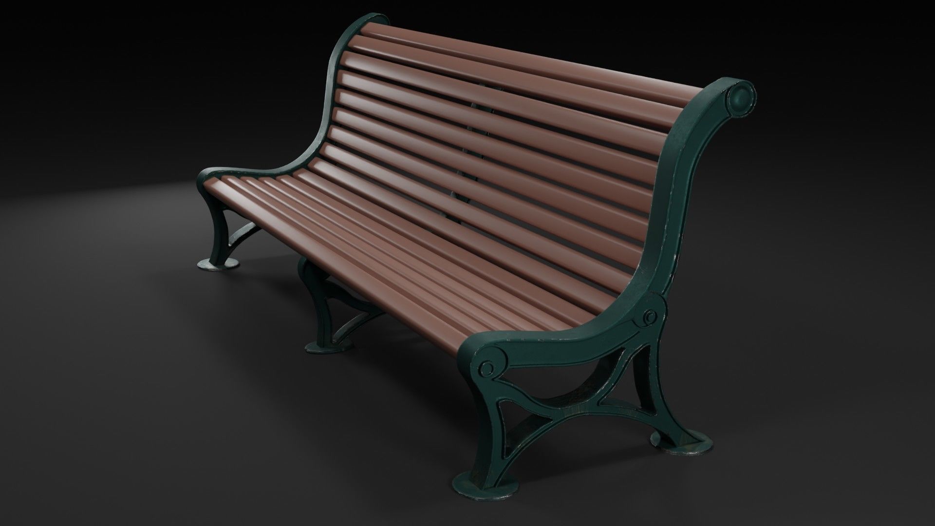 Bench mid poly 3D model | CGTrader