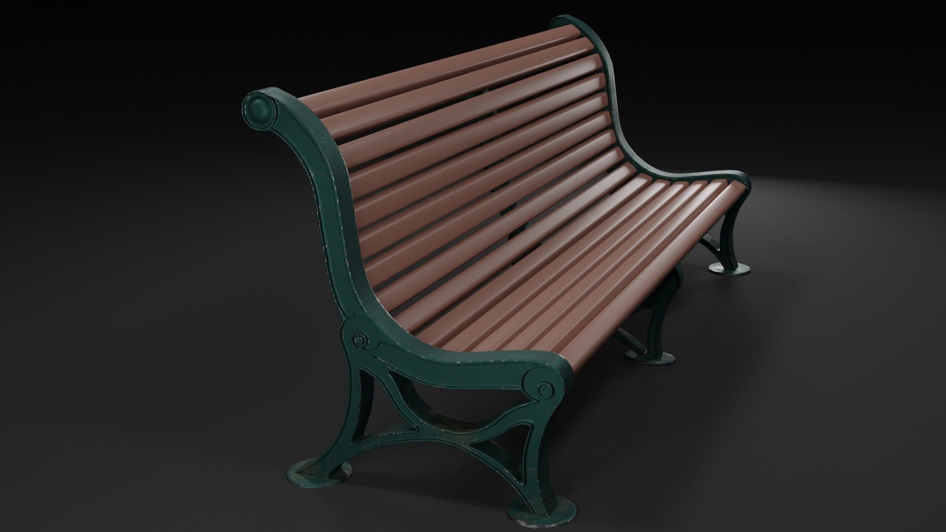 Bench mid poly 3D model | CGTrader