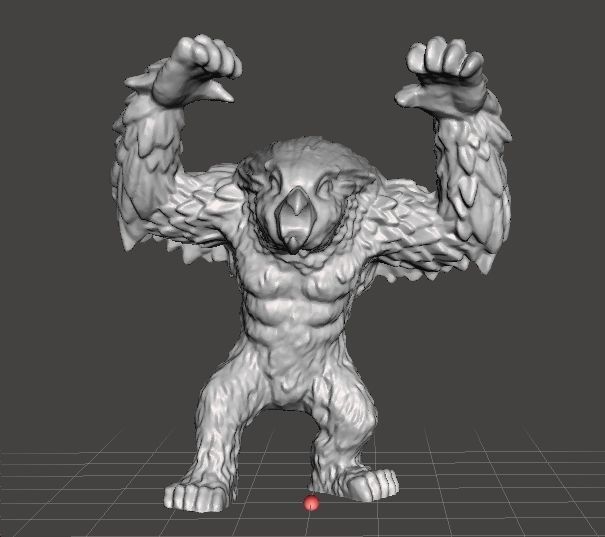 OWLBEAR CREATURE MINIATURE MODEL FOR FANTASY GAMES DND AND RPG 3D model 3D printable | CGTrader