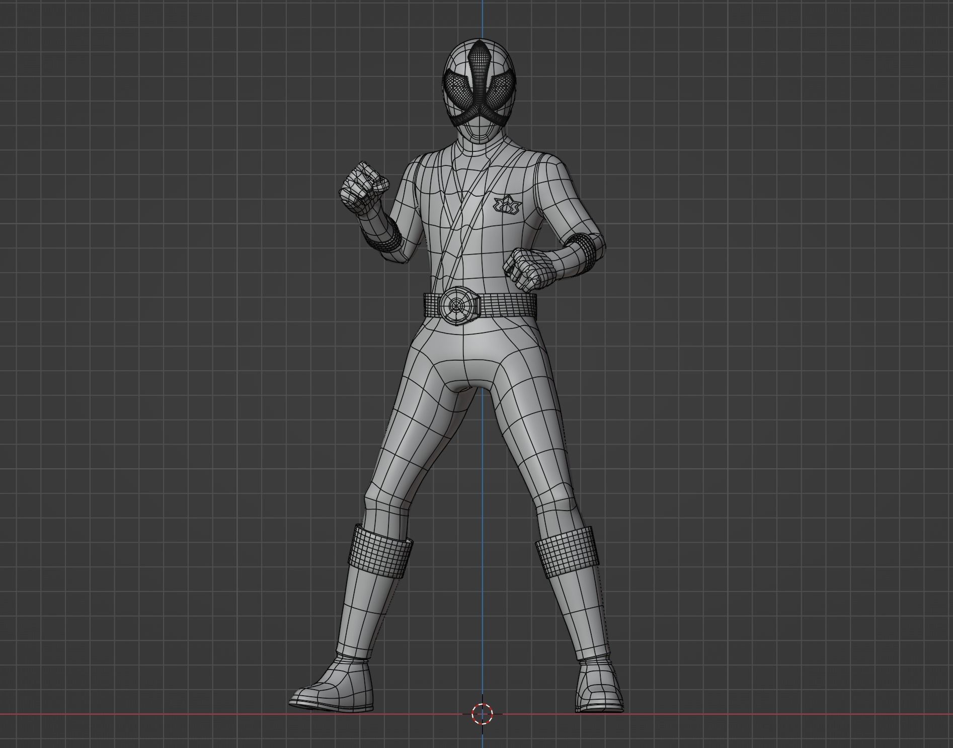 Red Samurai Ranger - Power Rangers Samurai 3D model rigged | CGTrader