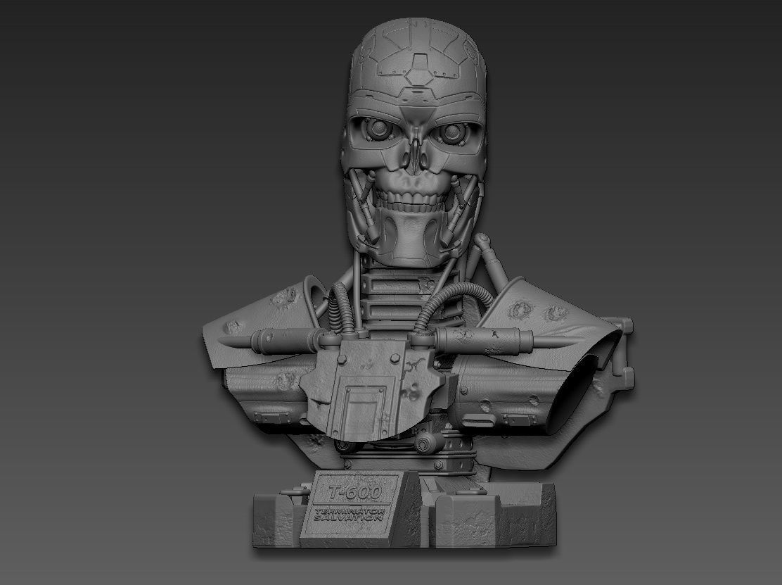 Terminator T-600 bust Replica 3D model 3D printable | CGTrader