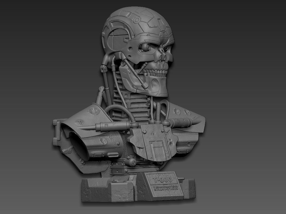 Terminator T-600 bust Replica 3D model 3D printable | CGTrader