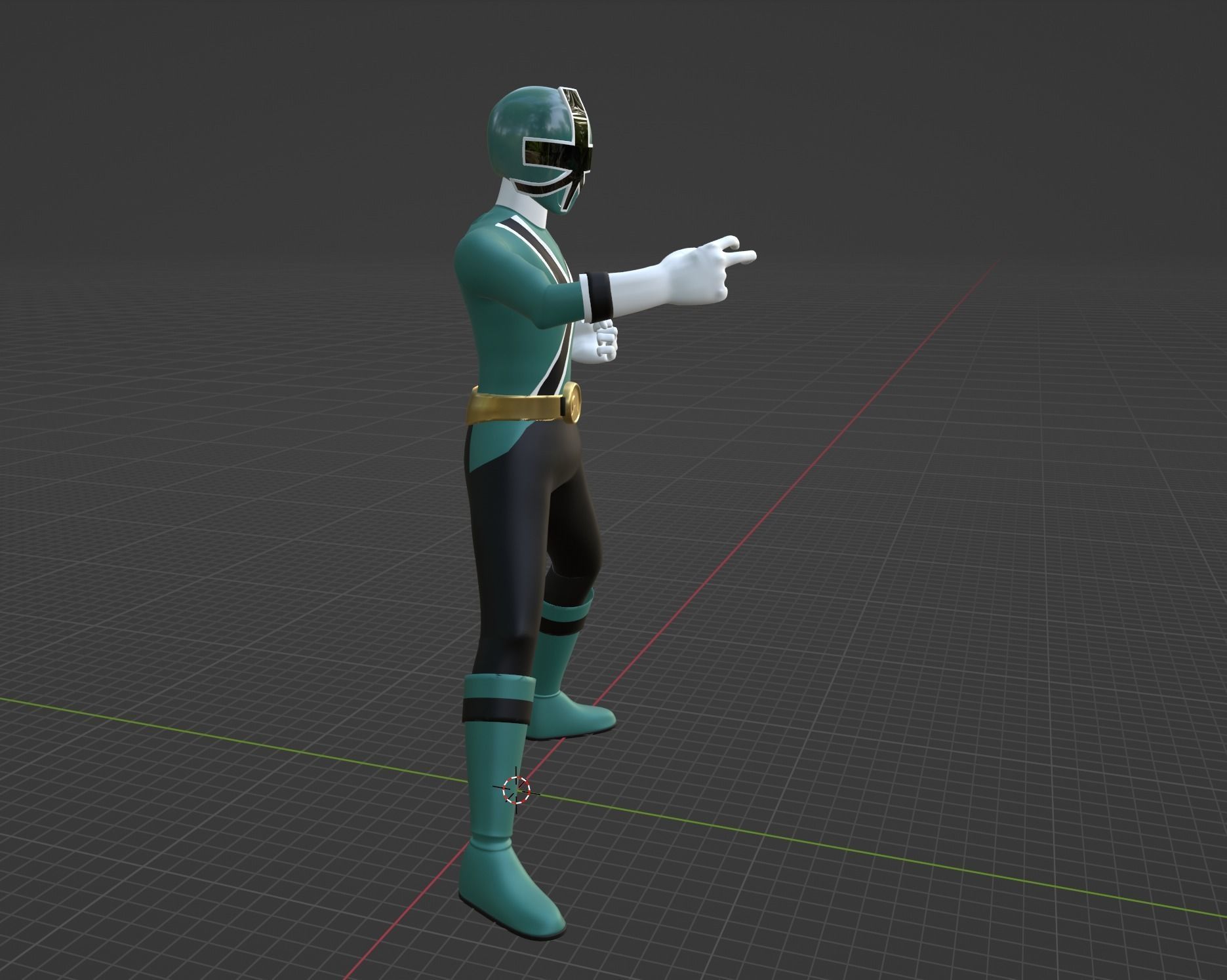 Green Samurai Ranger - Power Rangers Samurai 3D model rigged | CGTrader