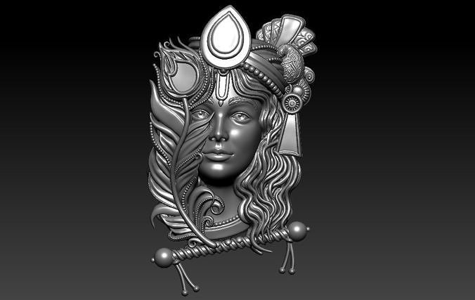 Lord Krishna model 3D model 3D printable | CGTrader