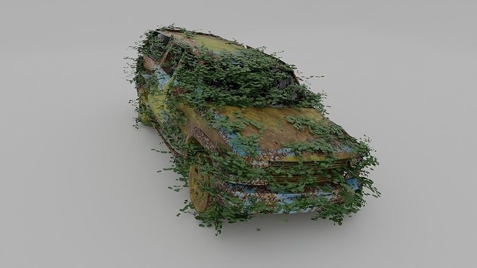 3D model Damaged Rusty Car VR / AR / low-poly | CGTrader
