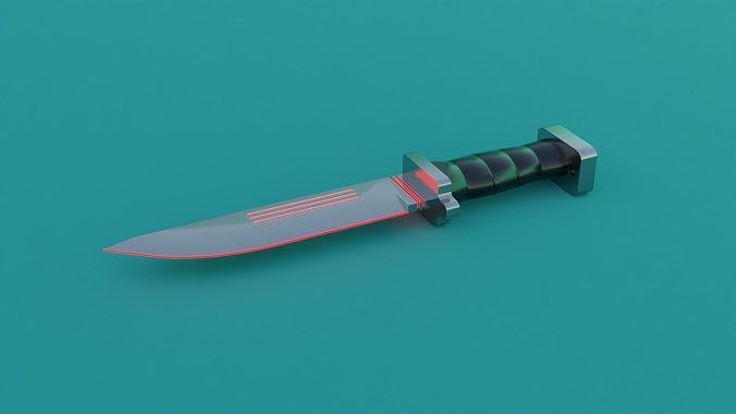 3D model SCI-FI knife 3D model red VR / AR / low-poly | CGTrader