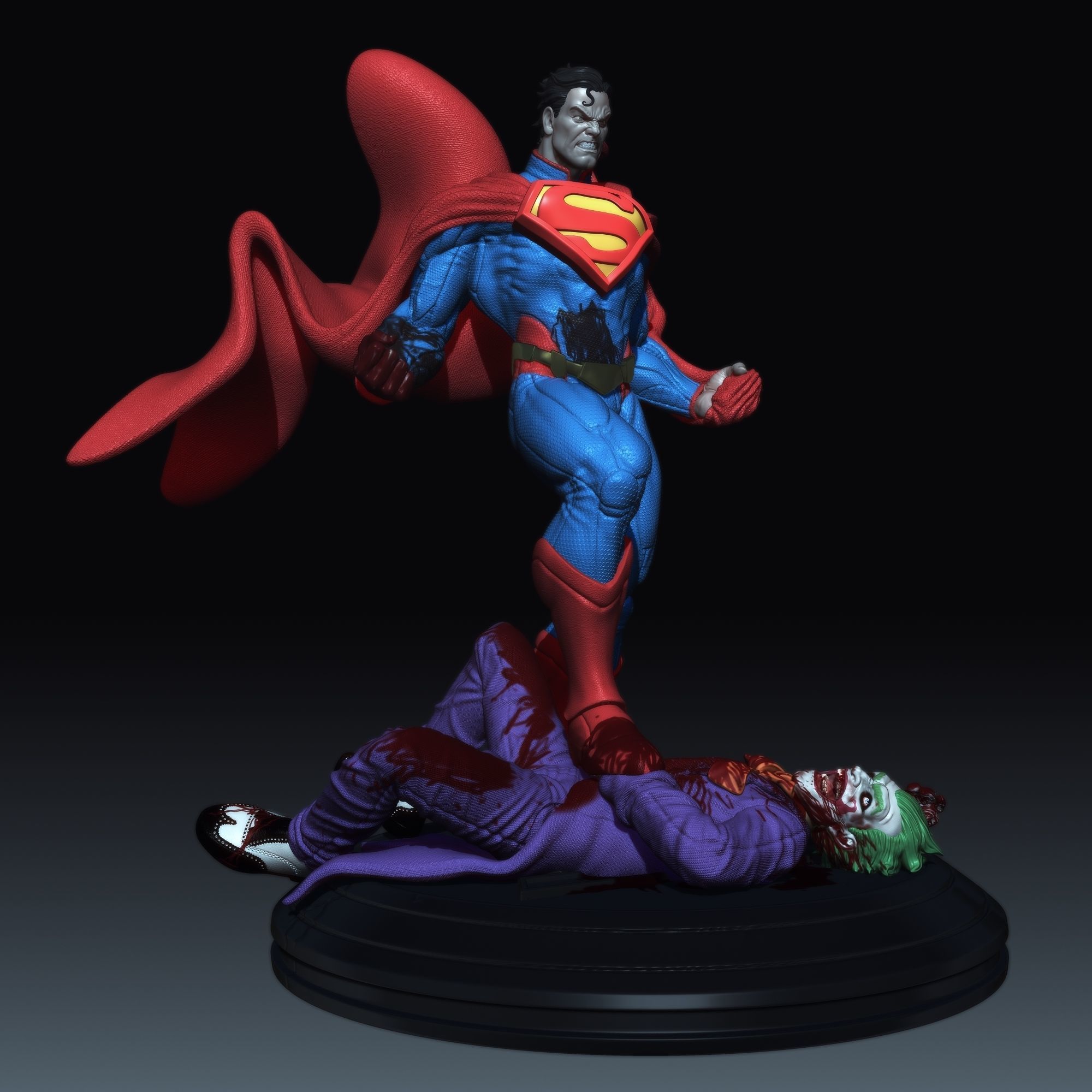 Coupon Free Bust Superman kills Joker fanarts stl 3d print free 3D ...