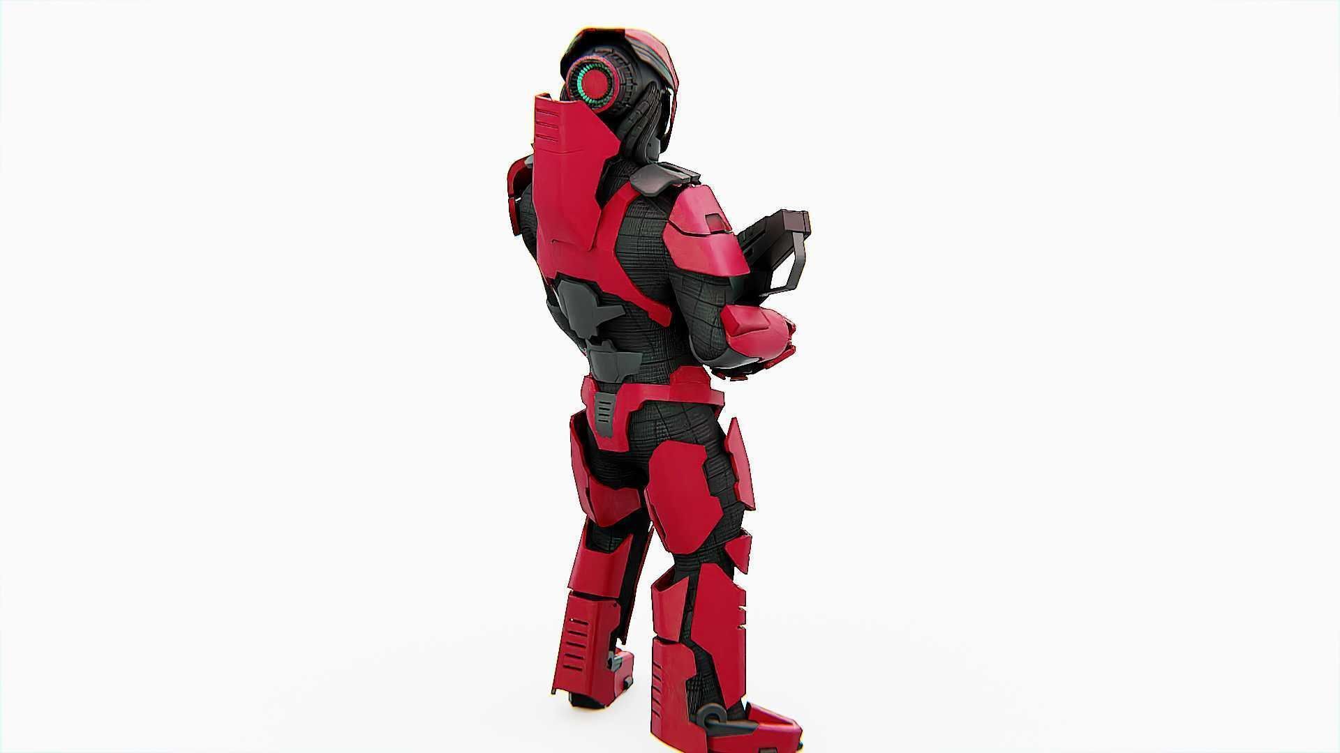 CYBORG SOLDIER Rigged for Unreal Engine - Unity - MIXAMO 3D model ...