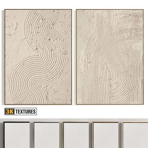 3D model Plaster Two Photo Frame 453 VR / AR / low-poly | CGTrader