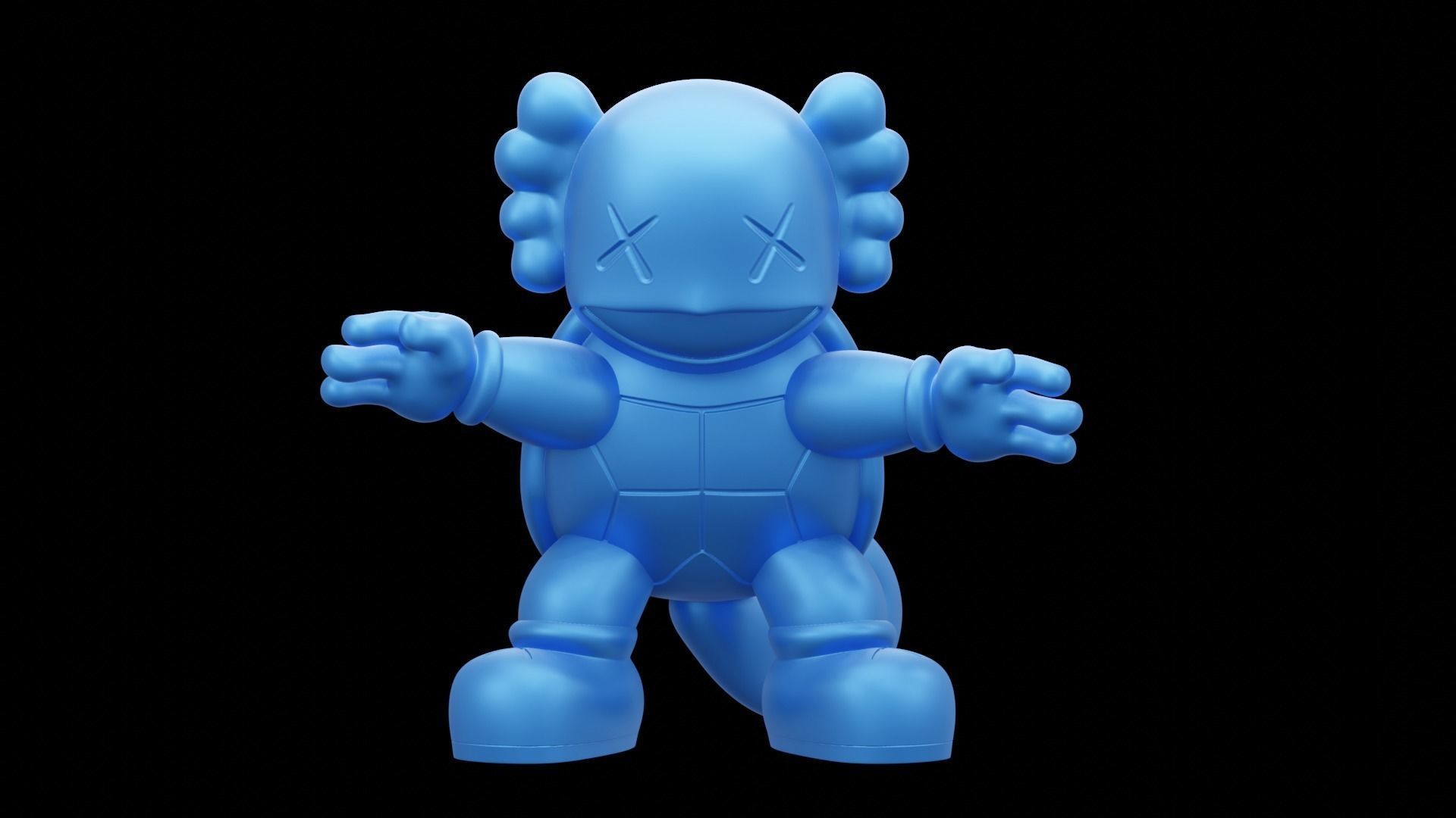 Squirtle X Kaws Exclusive Pokemon 3D Printing Model 3D model 3D ...