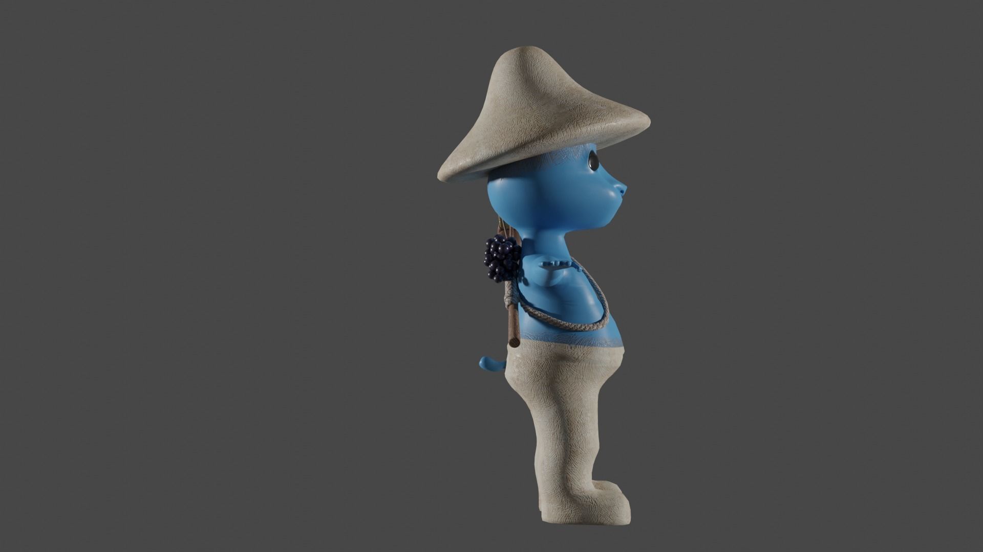 3D model SMURF CAT LOW-POLY PBR 3D MODEL VR / AR / low-poly | CGTrader