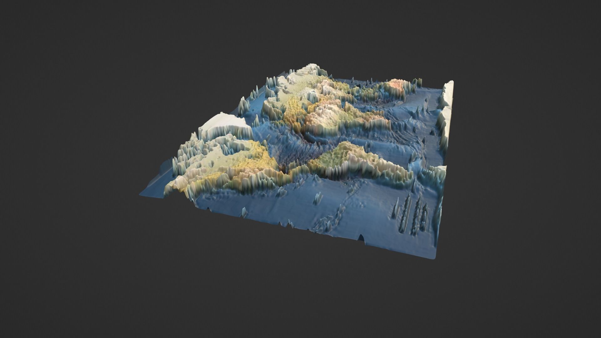 3D model World Map Topography VR / AR / low-poly | CGTrader