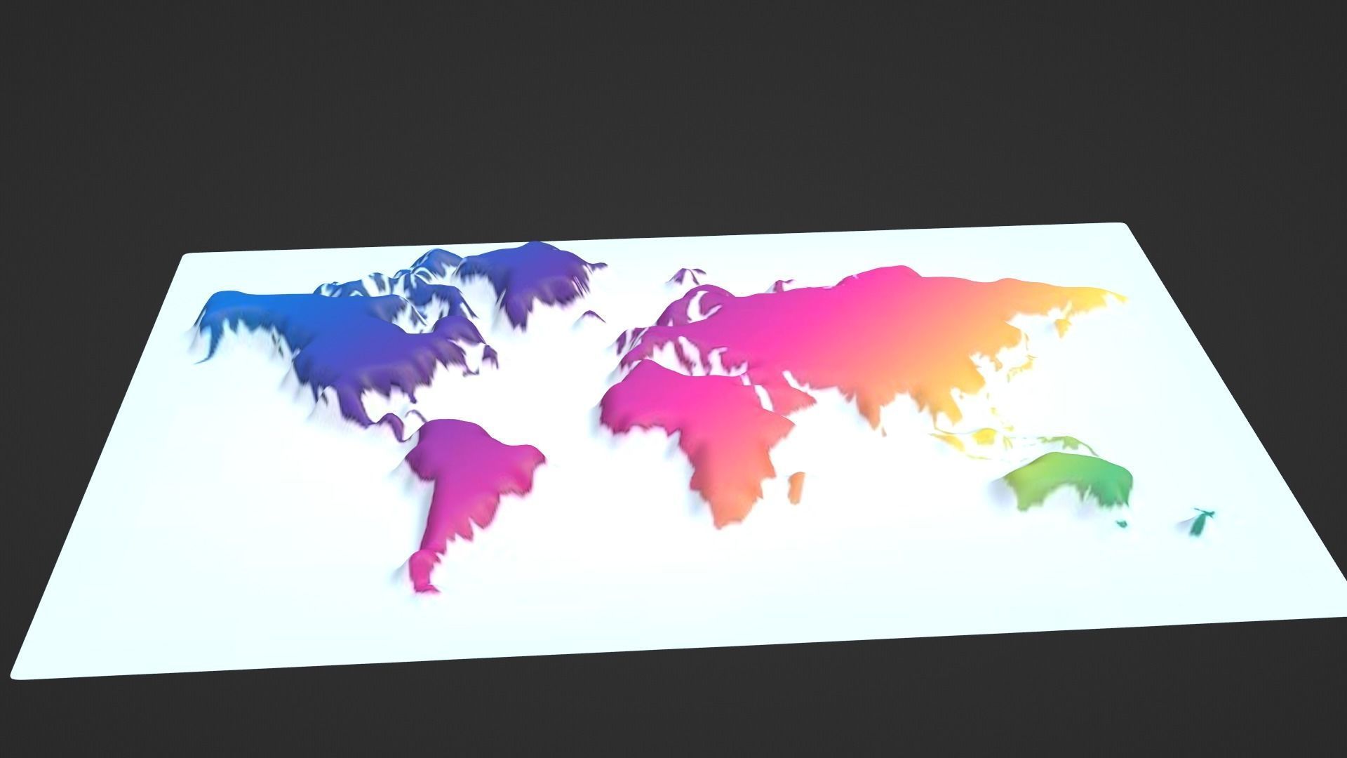 3D model World Map Topography VR / AR / low-poly | CGTrader